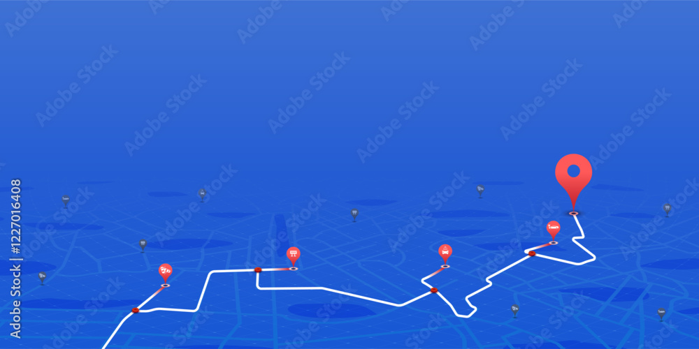 Highway disruptions. Accident road. Closed turns of the route, road ...