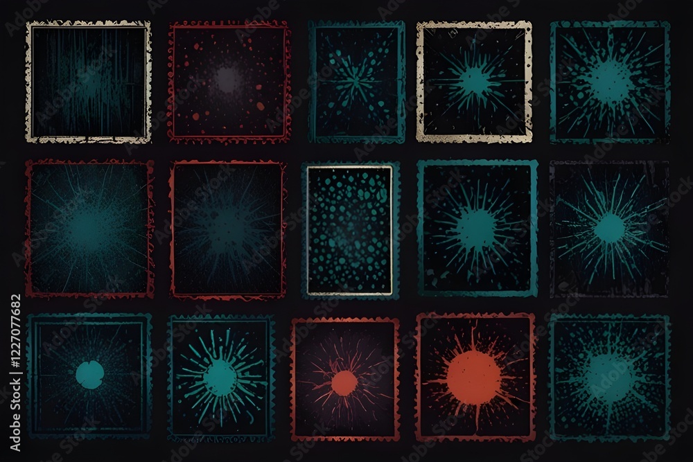 Overlay textures set stamp with grunge effect. Generative AI Stock ...