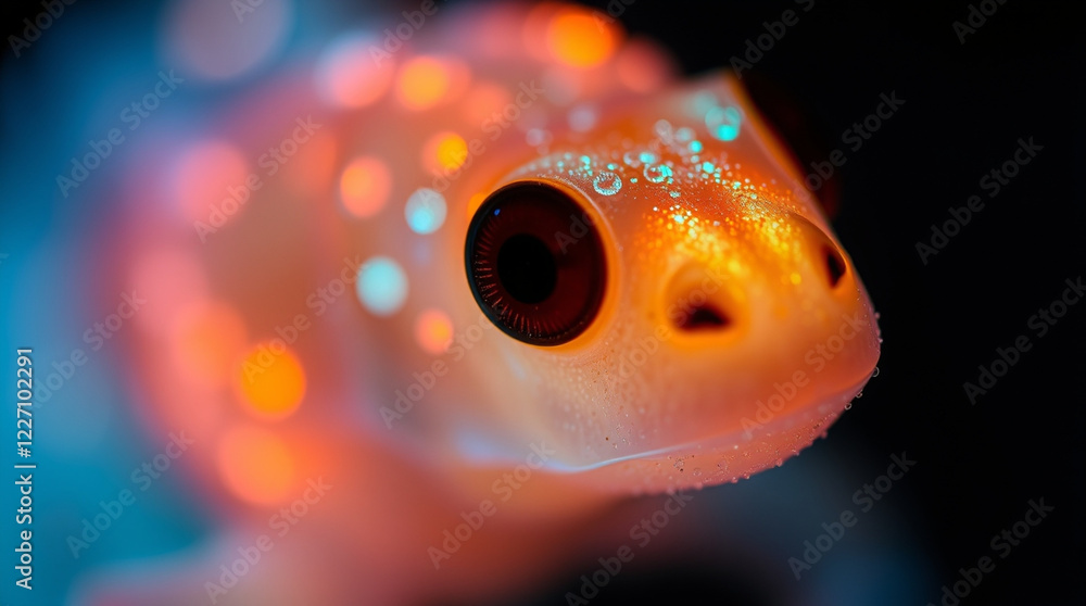 Glofish, genetically engineered fluorescent fish in an aquarium Stock ...