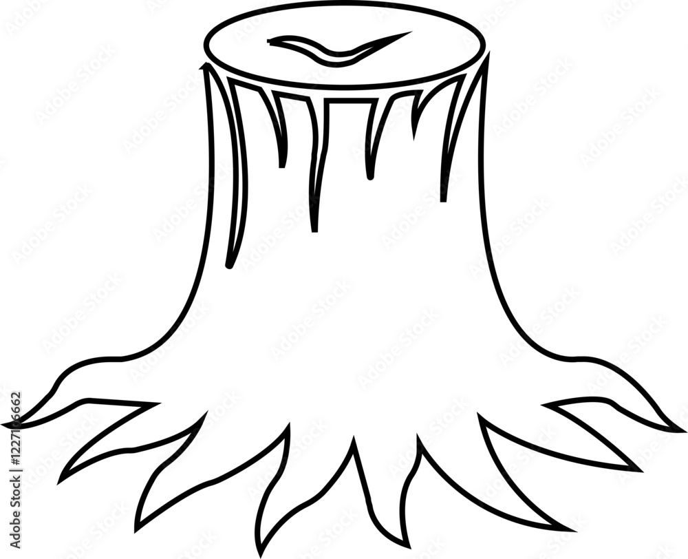 Tree stump icon.High quality black style icon,lumber industry material ...