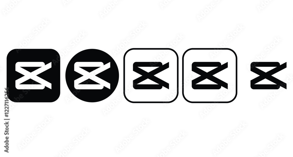 capcut vector logo. popular video editing application. Capcut app icon ...