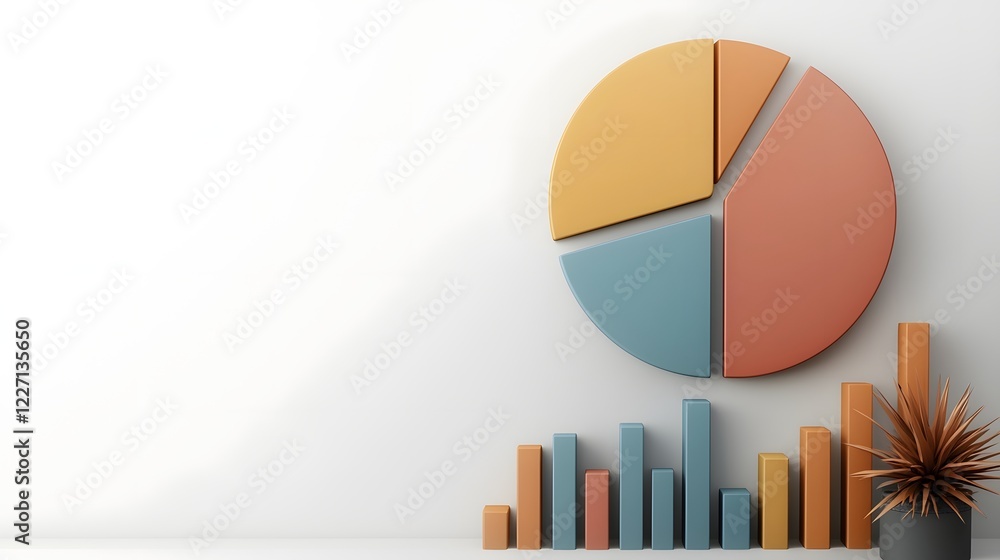 Vibrant 3D Business Analytics Dashboard with Floating Data ...