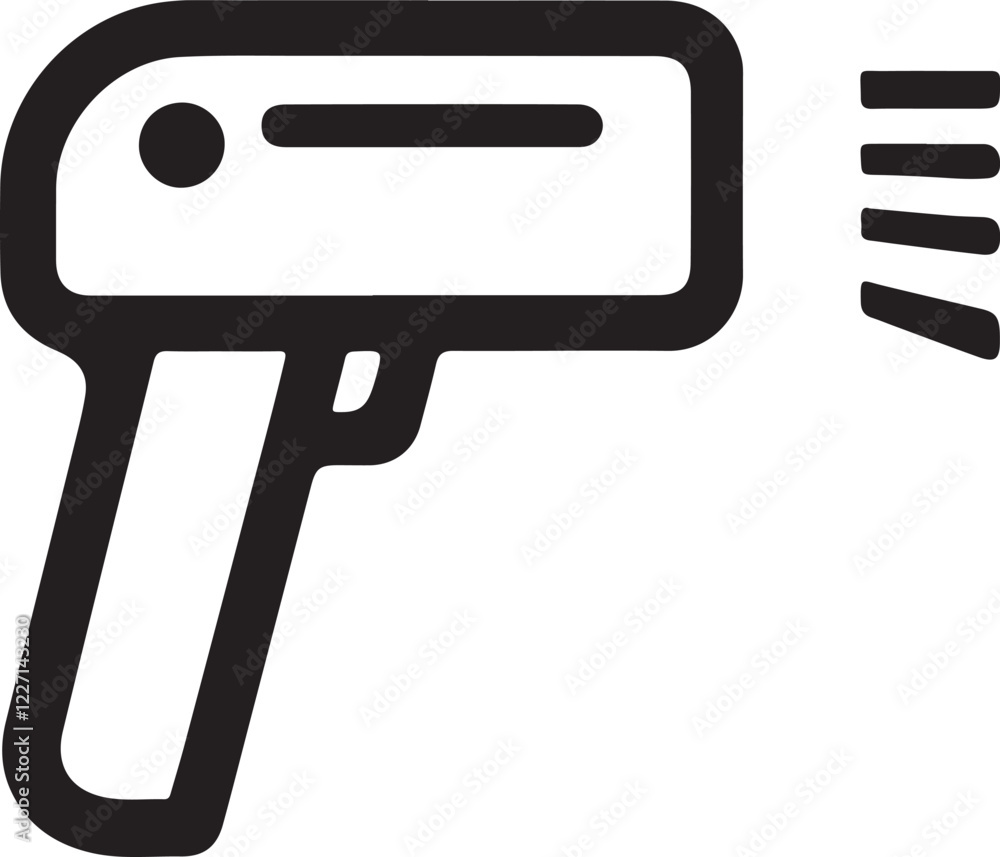 QR code scanner silhouette icon, ideal for mobile apps, digital payment ...