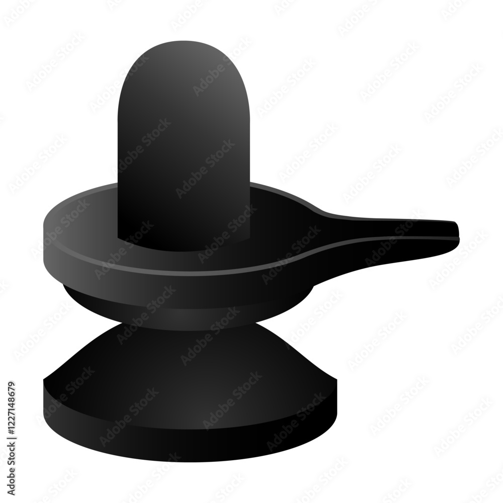 Vector illustration of Lord Shiva Shivling on transparent background ...