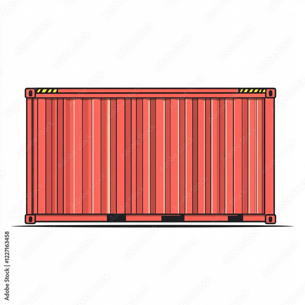 Container Vector and Illustrator Isolated on White Background for ...