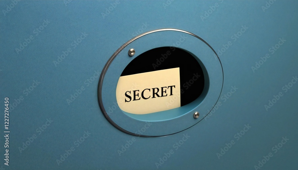 Secret. the word secret appears in a hole in a folder Stock Photo ...