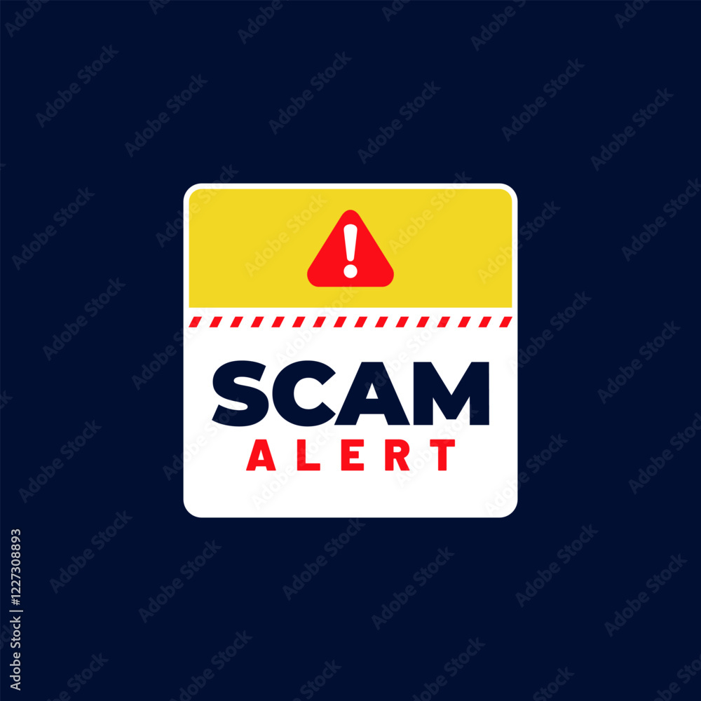 Scam alert warning background. Stay safe and secure with scam Stock ...