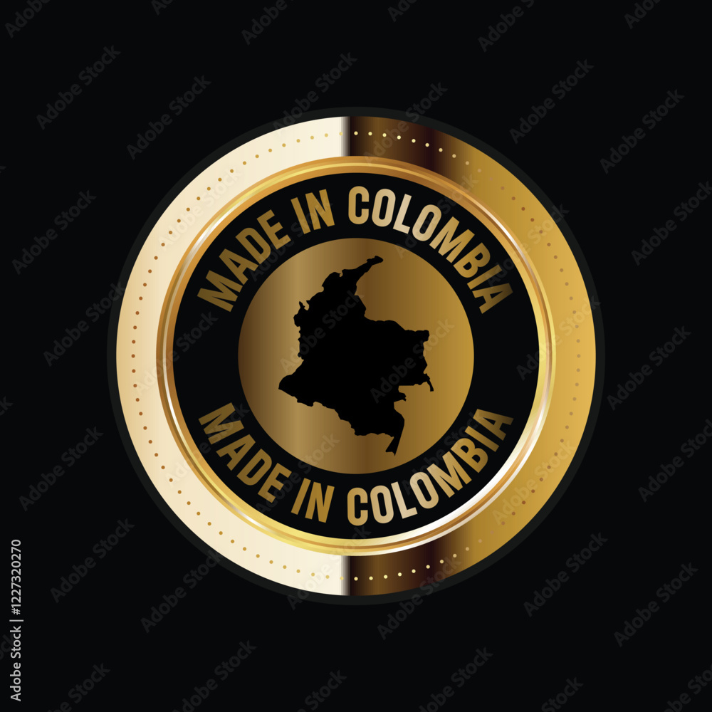 Map of Colombia. Vector illustration. Logo, Icon, and Symbol. Colombia ...