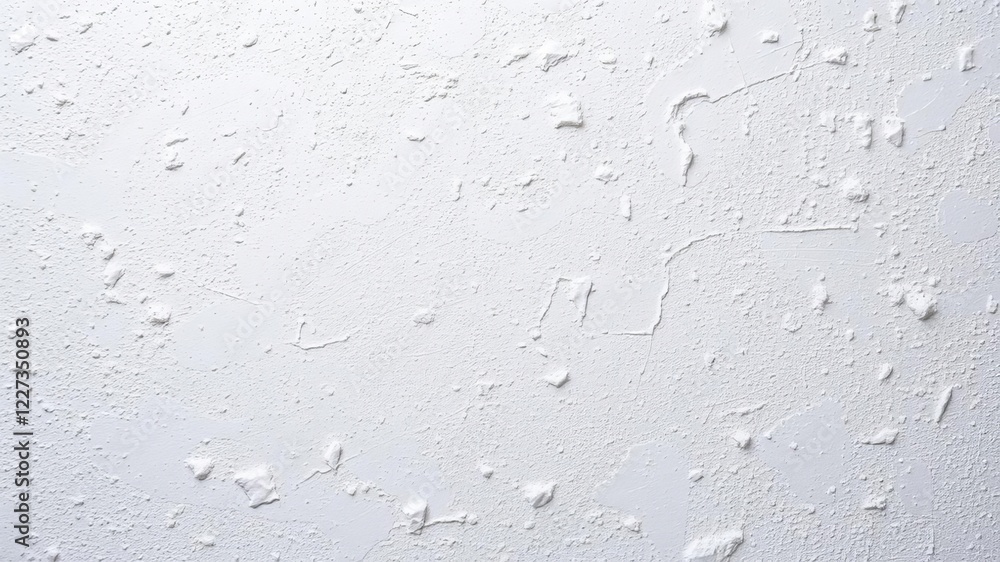White rough filler plaster facade wall texture background with uneven ...