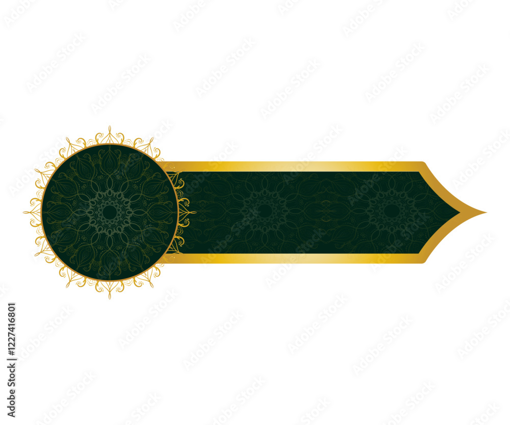 Lower Third Banner Luxury Golden Islamic Shape,Islamic Arabic Shape ...