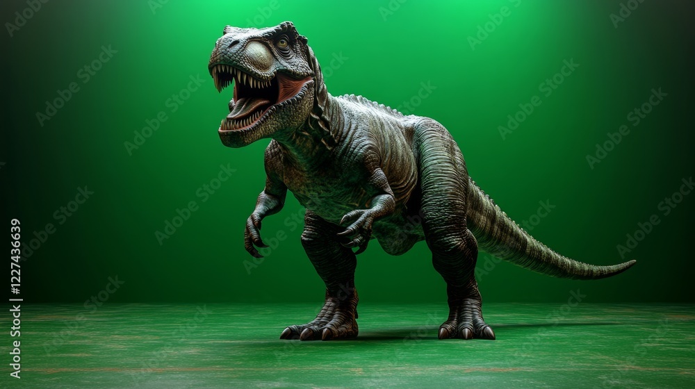 Full-body 8K ultra-detailed visualization of a realistic Tyrannosaurus ...