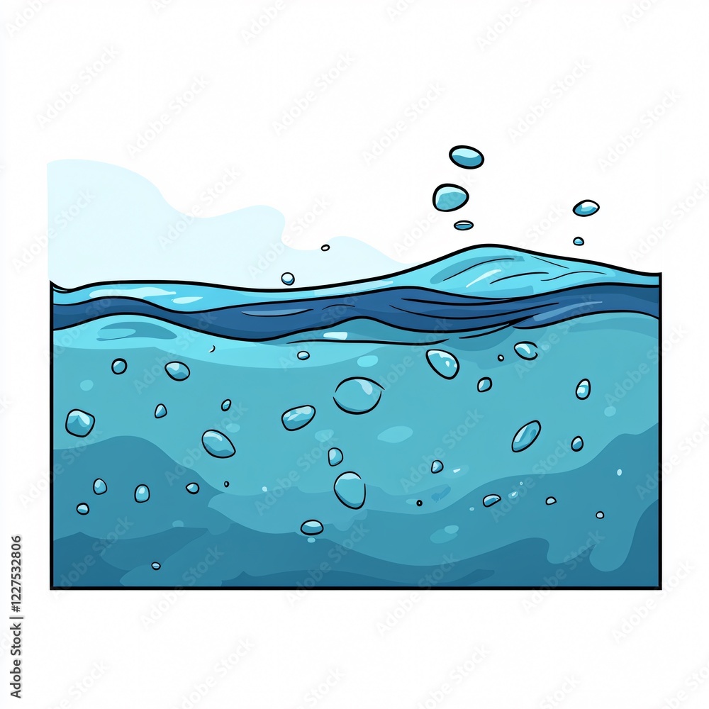 Funny Cartoon Vector of Water on Floor | Humorous Cartoon Illustration ...