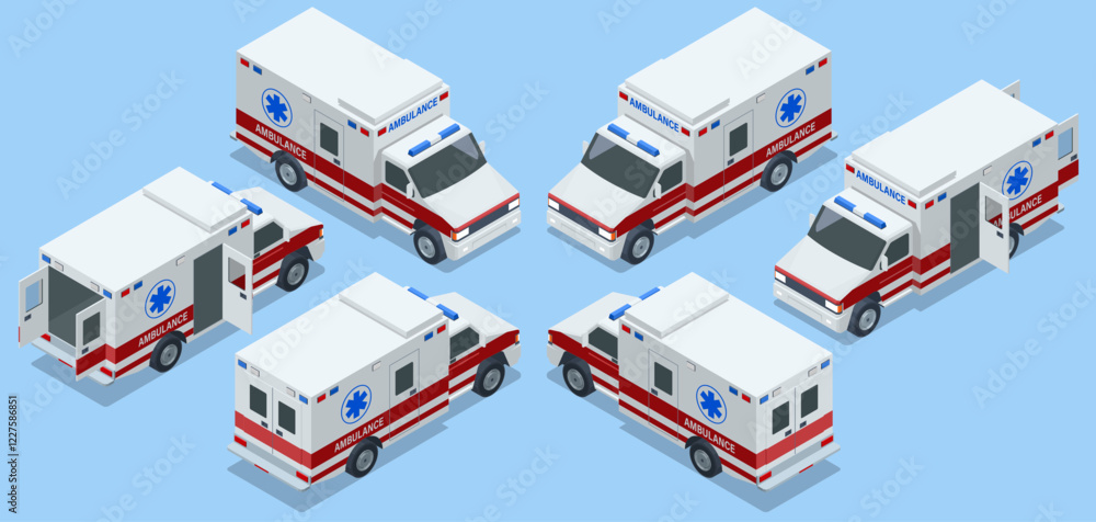 Ambulance Car. An emergency medical service, administering emergency ...