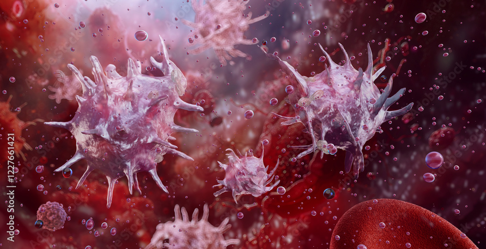 Platelets, thrombocytes blood cells. Blood clotting, coagulation, wound ...