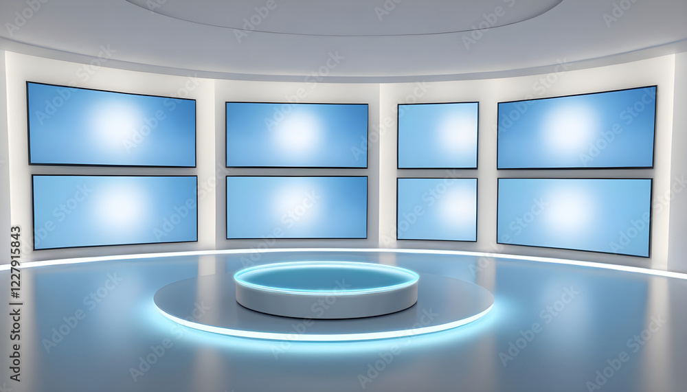 television studio, virtual studio set. ideal for green screen ...