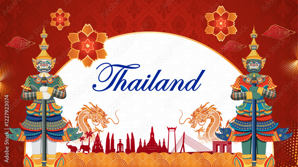 Thailand Theme Design Template Stock Vector | Adobe Stock