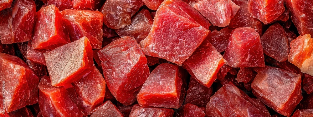 Meat raw beef fresh steak red cube cut piece background lean. Chunk ...