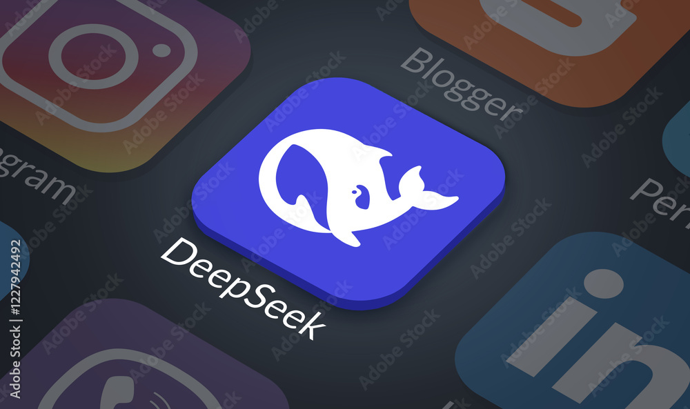 Deepseek logo Stock Photo | Adobe Stock