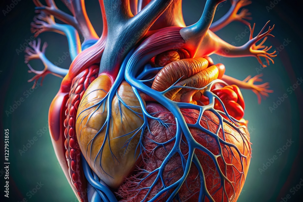 High-Resolution 3D Render of Human Heart Anatomy - Detailed Medical ...