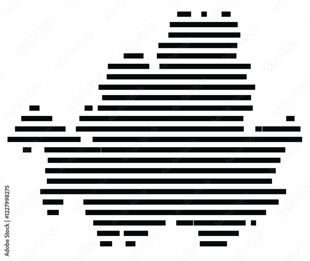 Symbol Map of the region Seoul (South Korea) showing the territory with ...
