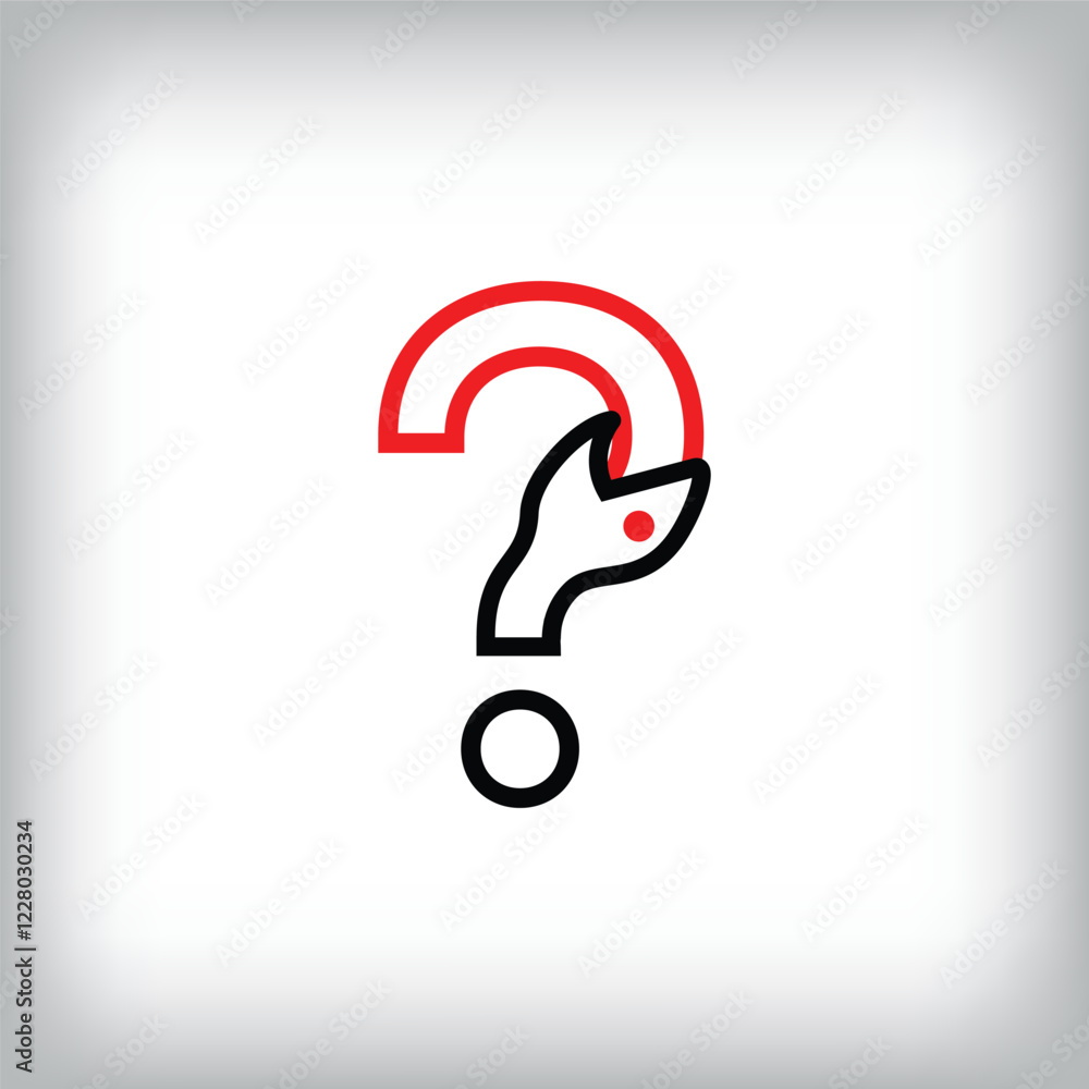 Ouroboros infinity question mark logo design. Self-eating snake linear ...