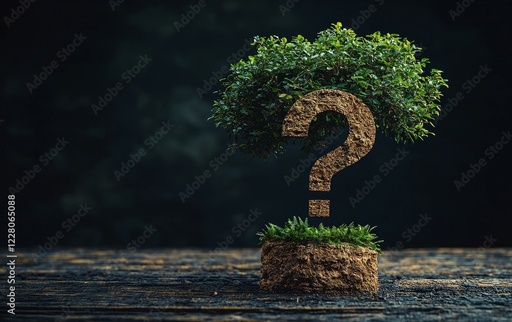 Tree Branches Forming a Symbolic Question Mark Representing Growth and ...