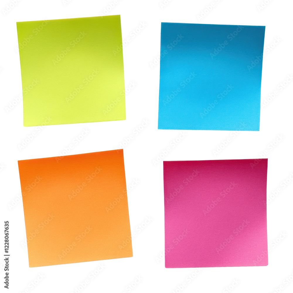 Sticky notes in vibrant colors for note taking and task reminders ...