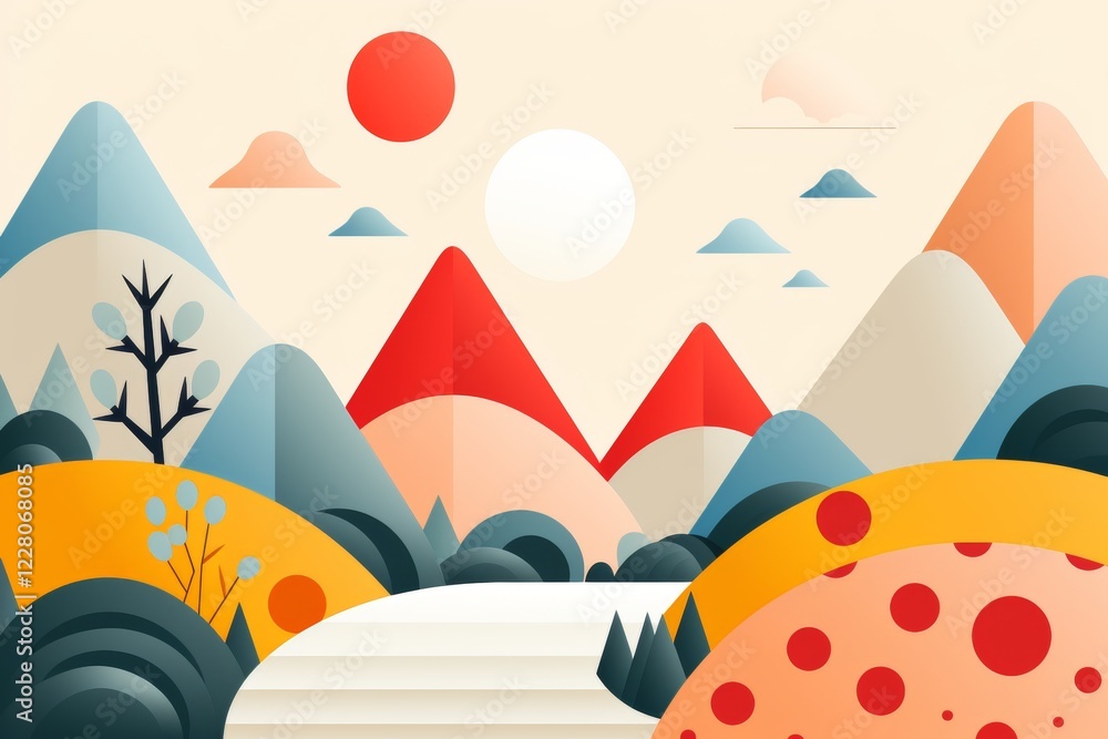 Clear route map with direction arrows and location symbols from point a ...