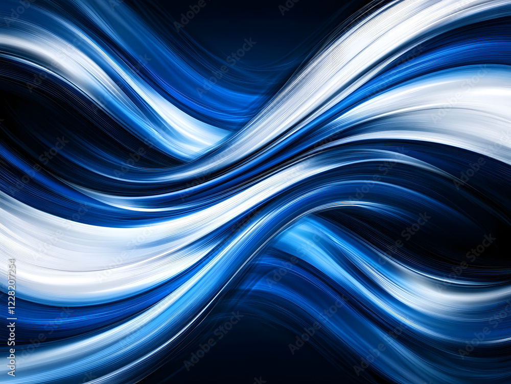 mesmerizing swirl of blue hues, with layers of white highlights ...