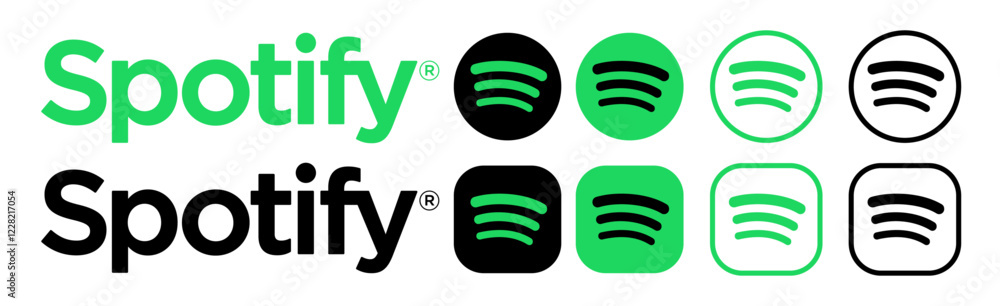 Spotify logo icon 2025. vector set Stock Vector | Adobe Stock