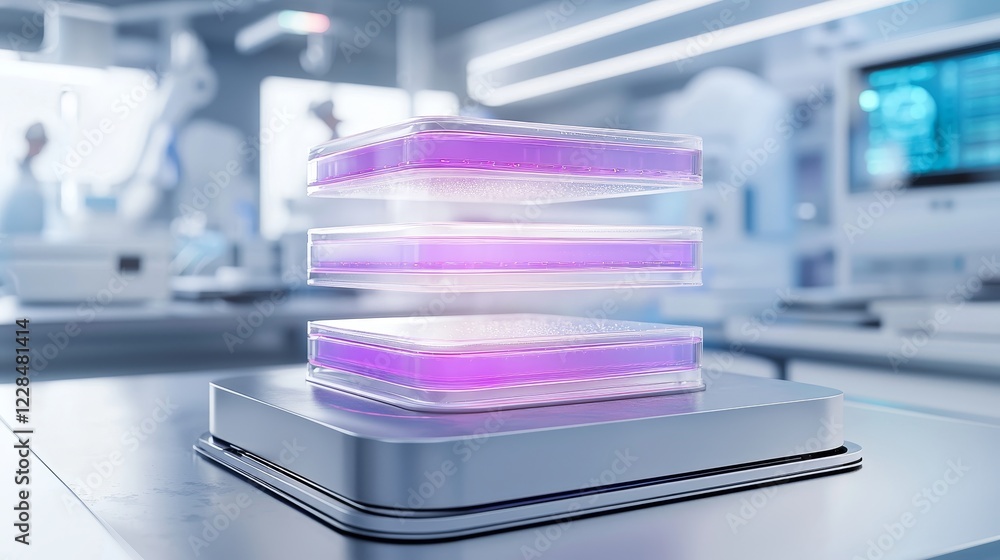 Cross-section visualization of battery pouch cells, layers clearly ...