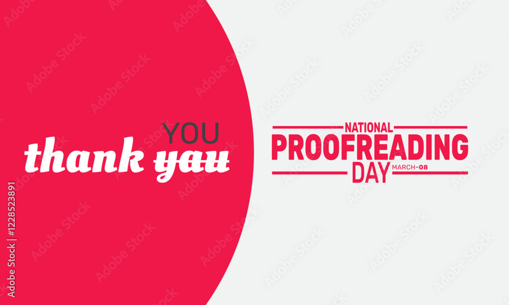 National Proofreading Day. March 8. This holiday-themed design is ...