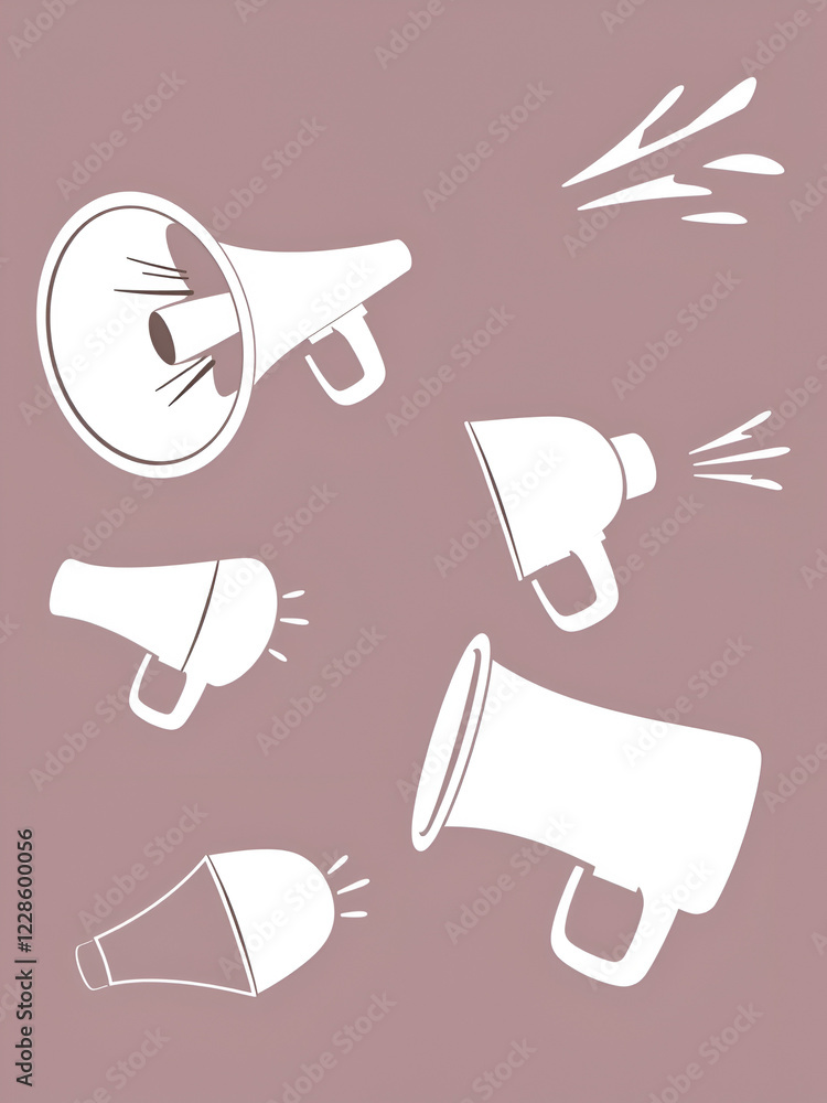 Cheer Megaphone SVG. Cheer horn Silhouette. Megaphone Bundle. Sports ...