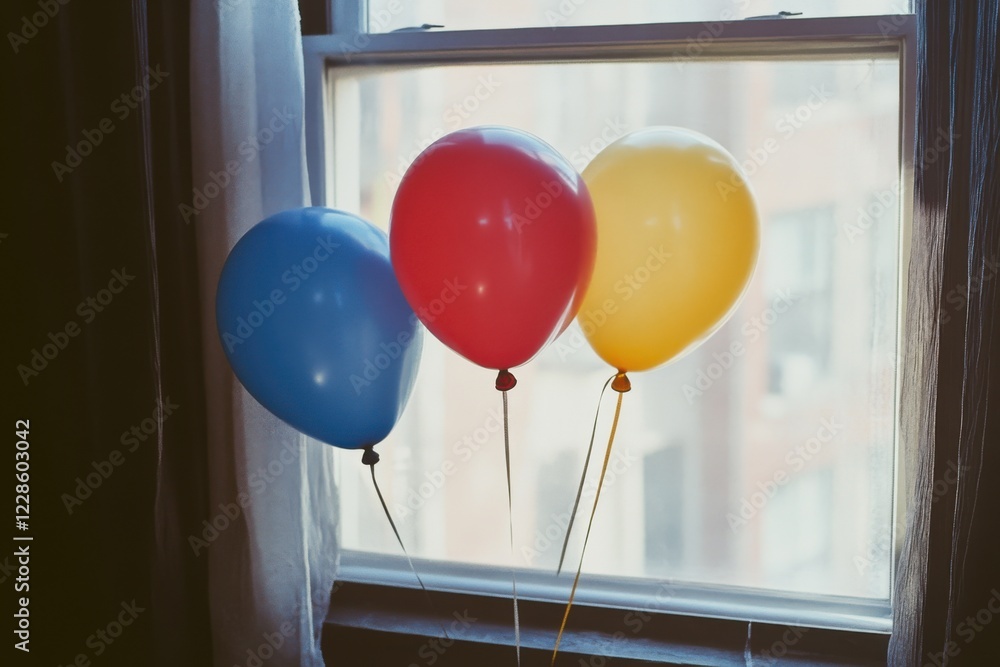 Wilting birthday balloons with environmental story composition and ...