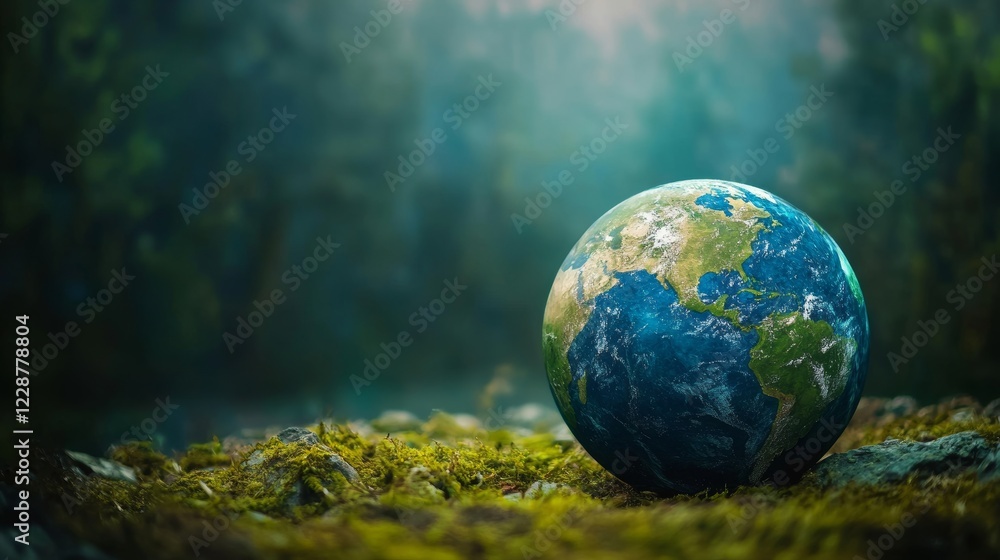 World globe concept of greenhouse gas emissions targets net zero and ...