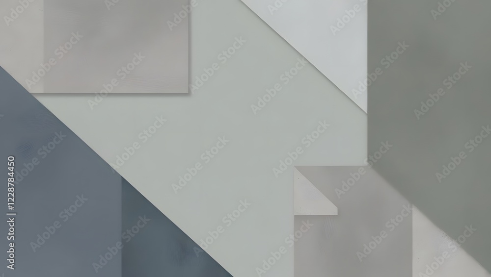 Abstract Geometric Shapes in Gray and Blue Toned Color Palette Stock ...