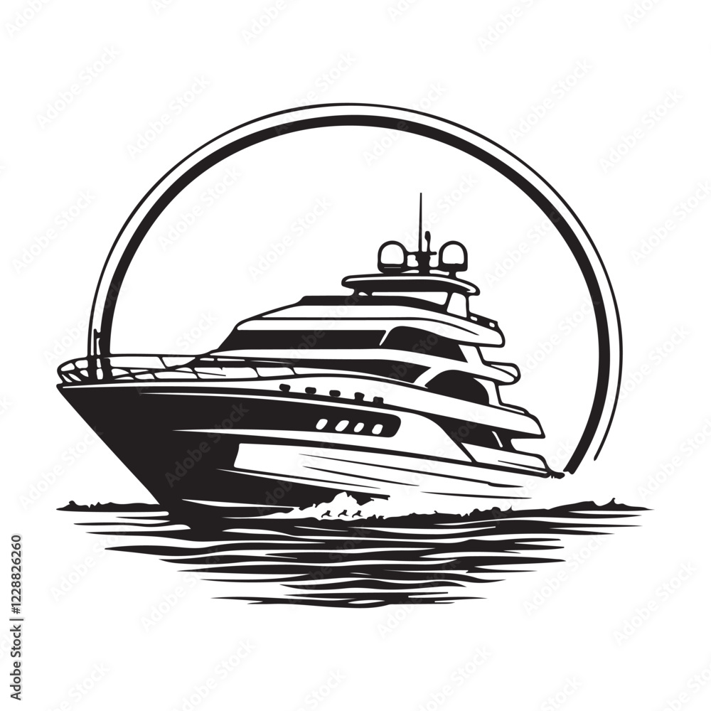 Cabin Cruiser Vector Images. Cabin Cruiser Vector Illustration isolated ...
