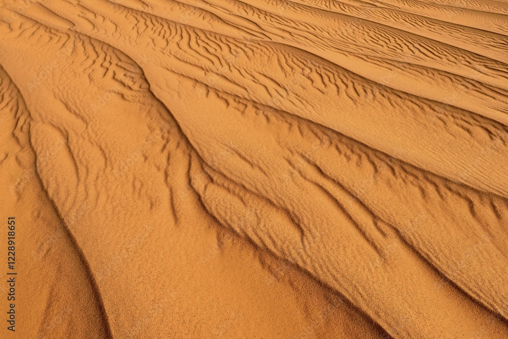 Sand ripples, texture on a sanddune, Tassili n´ Ajjer, Algeria, Sahara ...