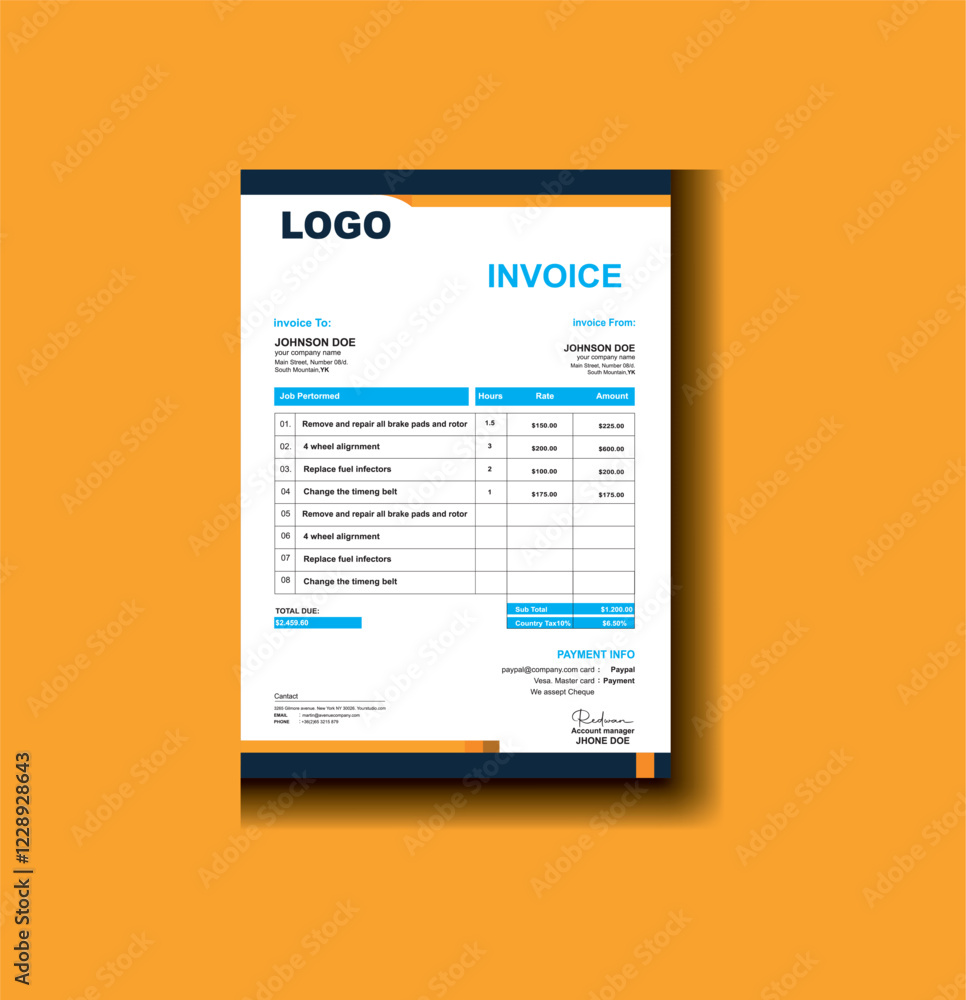 "Sleek and Modern Invoice Template – Perfect for Any Industry" "Clean ...
