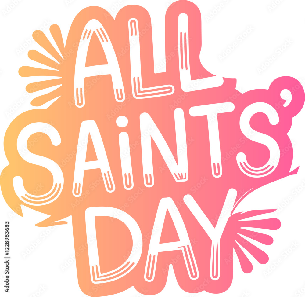All Saints Day Sticker. Stock Vector | Adobe Stock