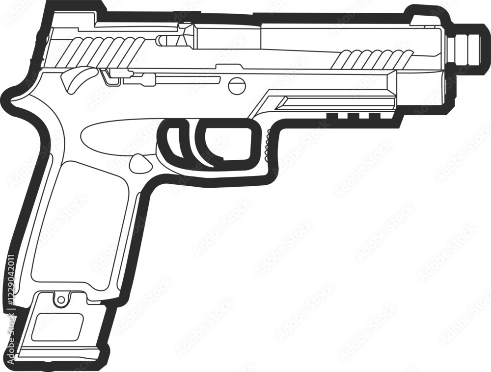 The icon of the new standard army pistol SIG Sauer M17 semi-automatic ...