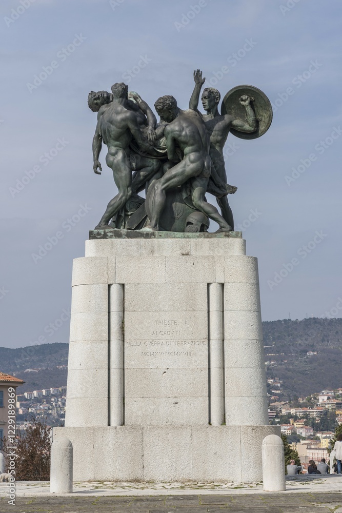 Memorial, World War I, group of sculptures by Attilio Selva, built in ...