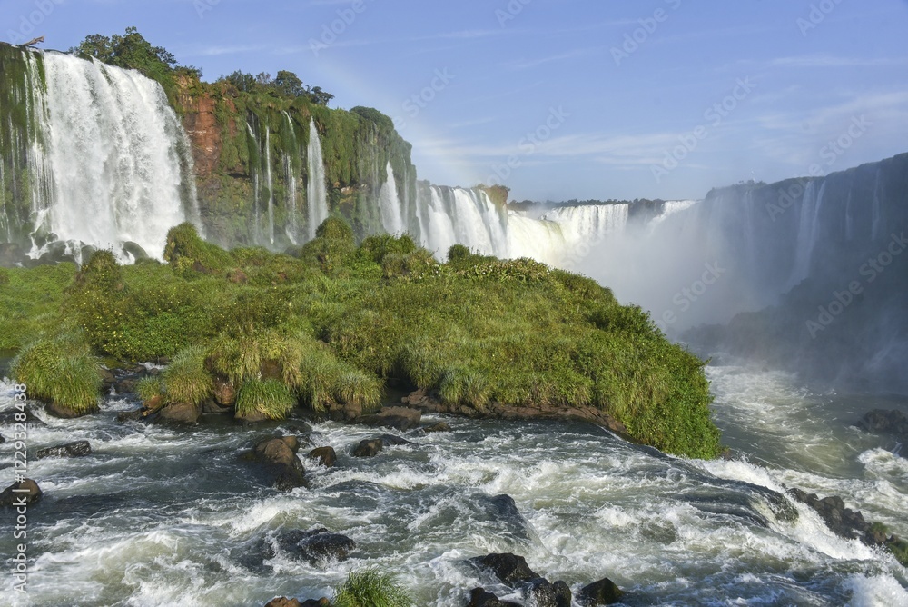 View from the waterfall Salto Santa Maria to the Garganta del diablo ...