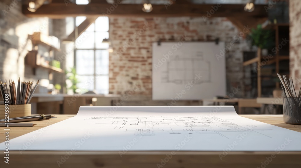 Architectural Blueprint in Urban Planning Studio: Massive Blank Design ...