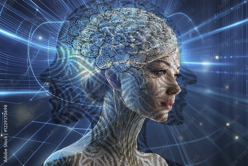 Ehirn disease 666 AI illustration woman disease and cure, AI generated ...