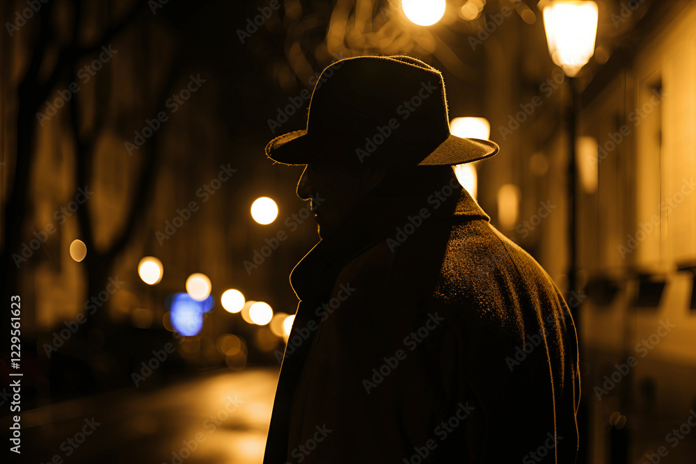 Generative AI Image of Retro Mafia Gang Leader in Intense Noir Setting ...