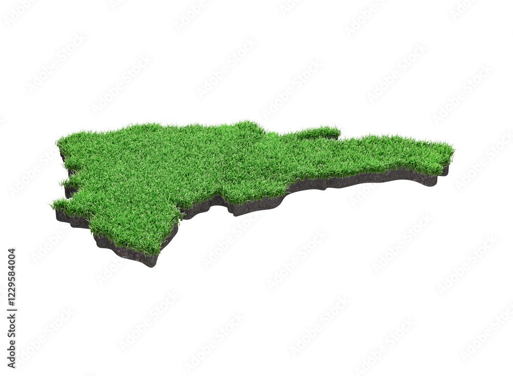 Dominican Republic Map Soil Land Geology Cross Section Grass And Rock ...