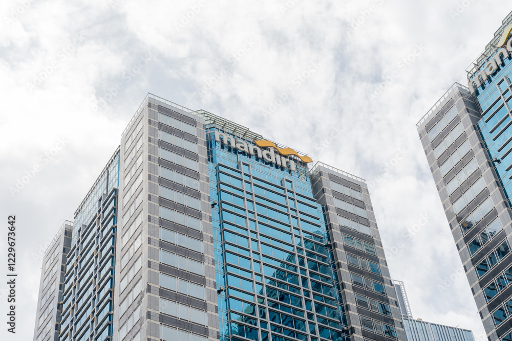 Jakarta, Indonesia - January 23, 2025: Bank Mandiri office buildings in ...