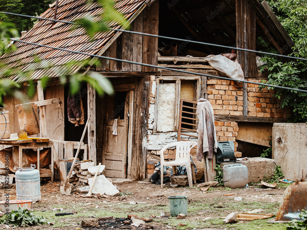 Improvised Housing With Makeshift Structures And Scattered Debris: A ...