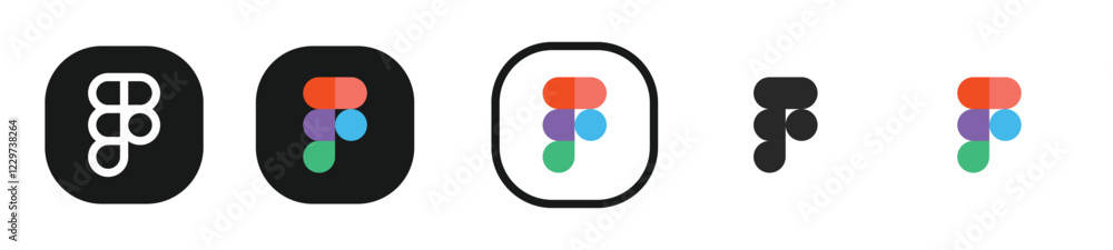 Figma Logo network icon symbol logotype Stock Vector | Adobe Stock